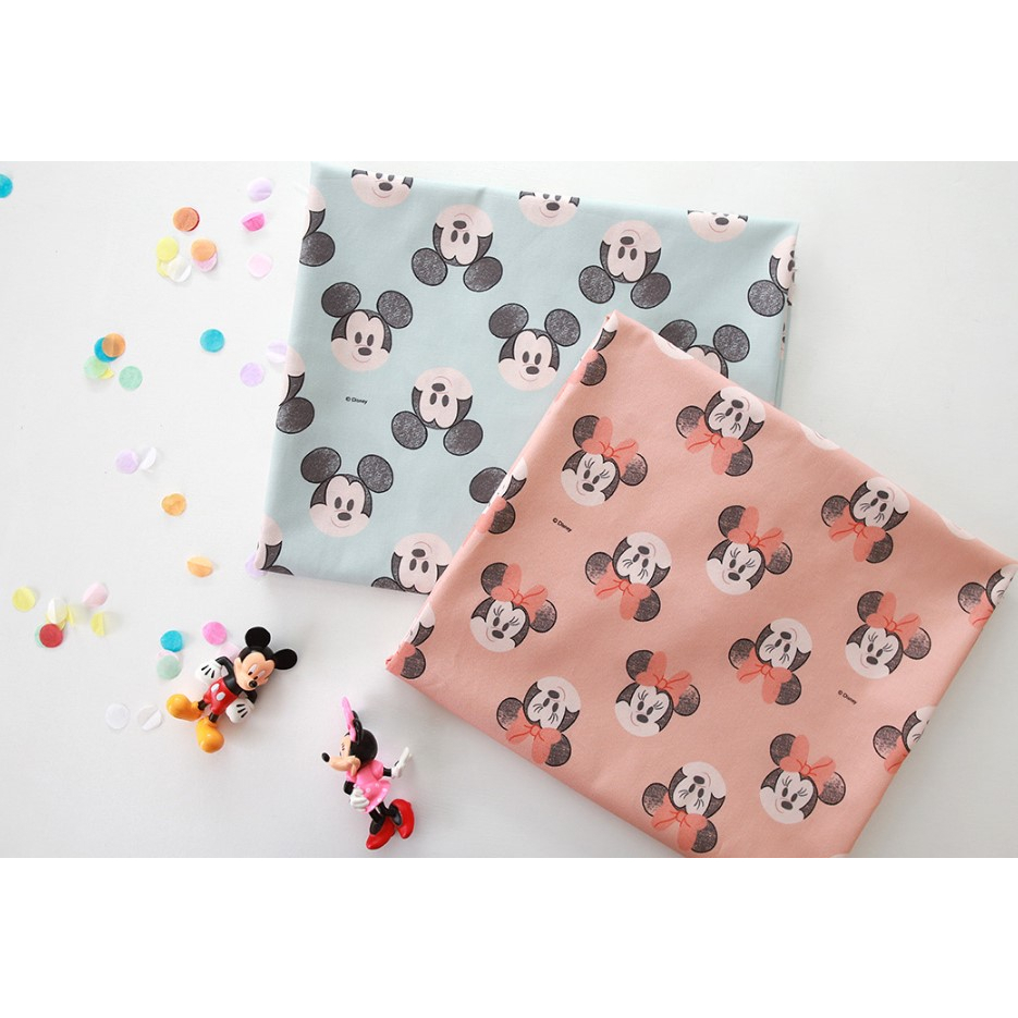 附發票！保證正版！韓國製 迪士尼 米妮 米奇 無毒認證 數位印刷 DTP 版權 韓國布 20支棉 現貨 K77 K78 | 蝦皮購物