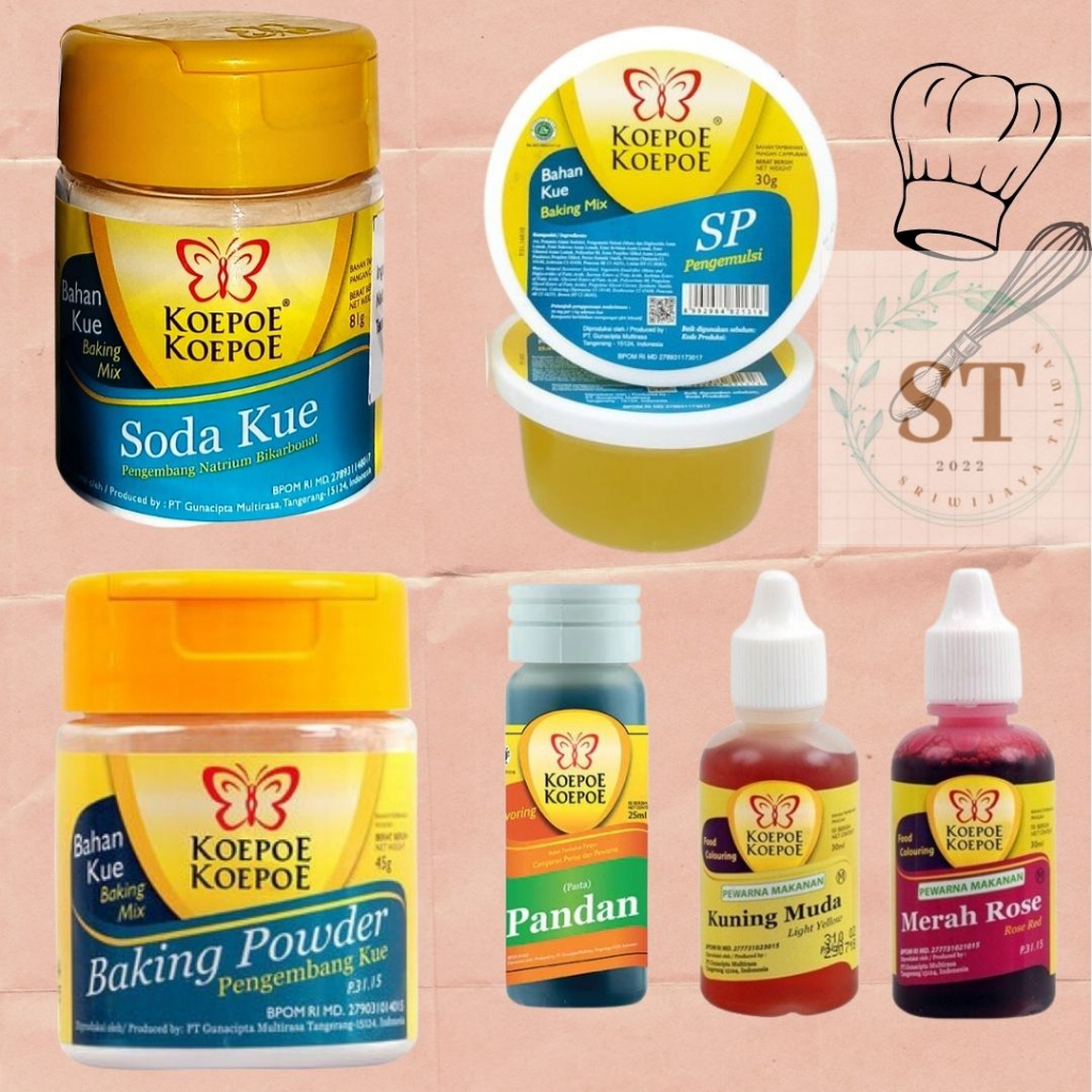 KOEPOE BAHAN KUE BAKING POWDER SODA KUE SP PEWARNA MAKANAN | 蝦皮購物