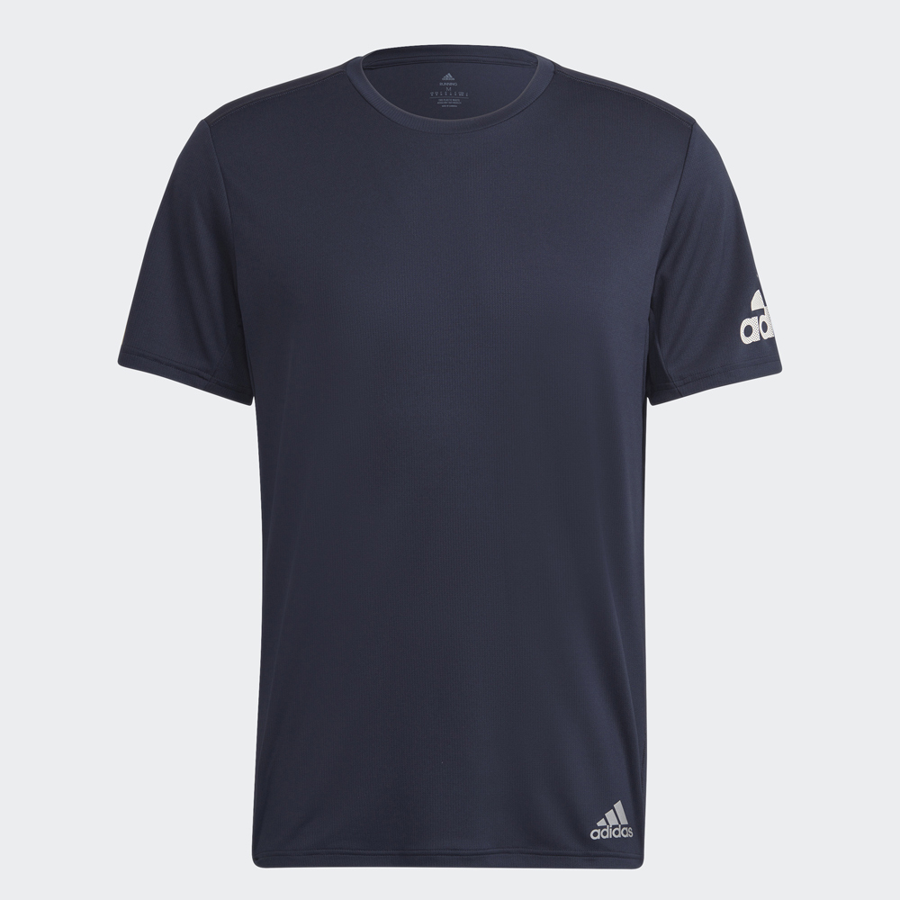 adidas 短袖上衣 運動 休閒 舒適 好穿 吸濕排汗 反光 Logo 男 深藍 HL3966 | 蝦皮購物