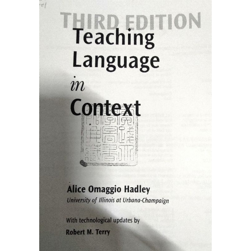Teaching Language in Context, Alice Omaggio Hadley 原文書 | 蝦皮購物