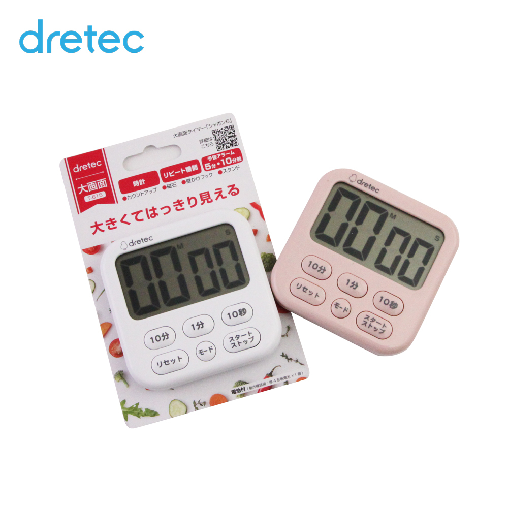 ★樂購屋★全新現貨 DRETEC 日本 6按鍵計時器 大螢幕 可正倒數計時 重複計時 T-615 | 蝦皮購物