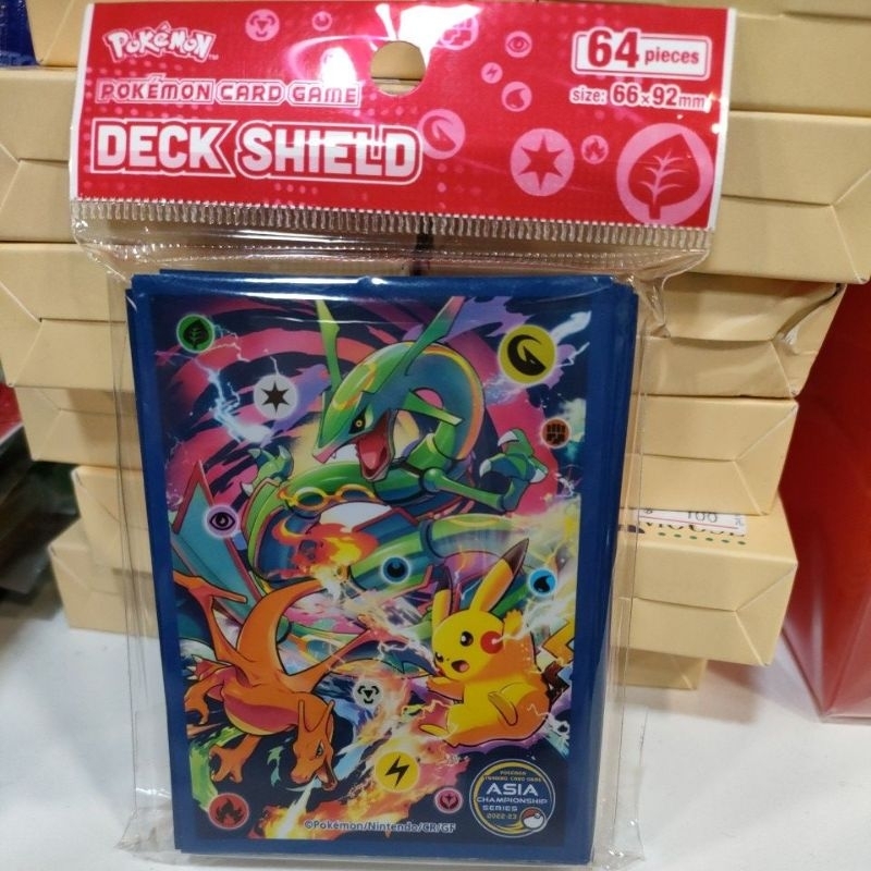 TT* 限量卡套64枚 寶可夢 PTCG 2023亞洲區主視覺 全新未拆 地區聯盟賽會場限定 噴火龍 皮卡丘 烈空坐 | 蝦皮購物