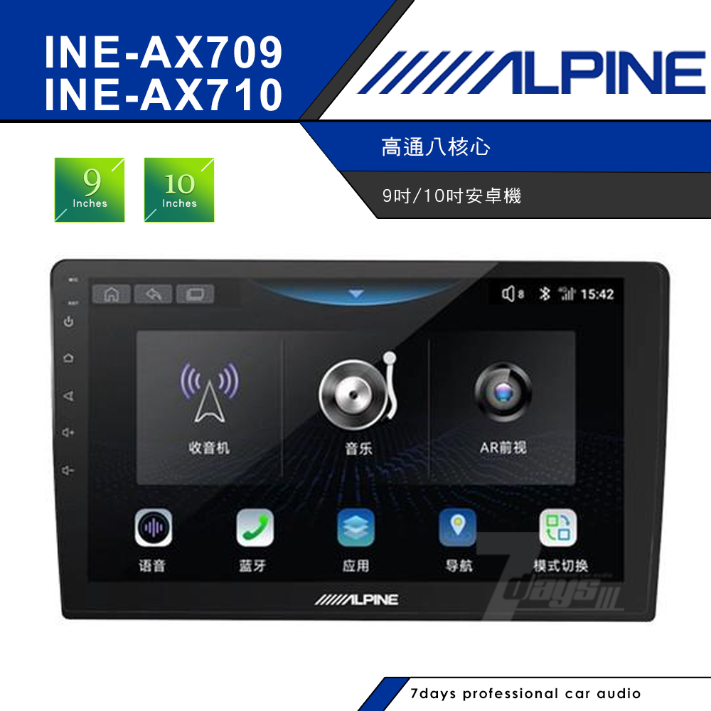 優惠完工價 ALPINE INE-AX710 10吋 安卓機 高通高速8核心 4G+64G 藍芽/wifi | 蝦皮購物