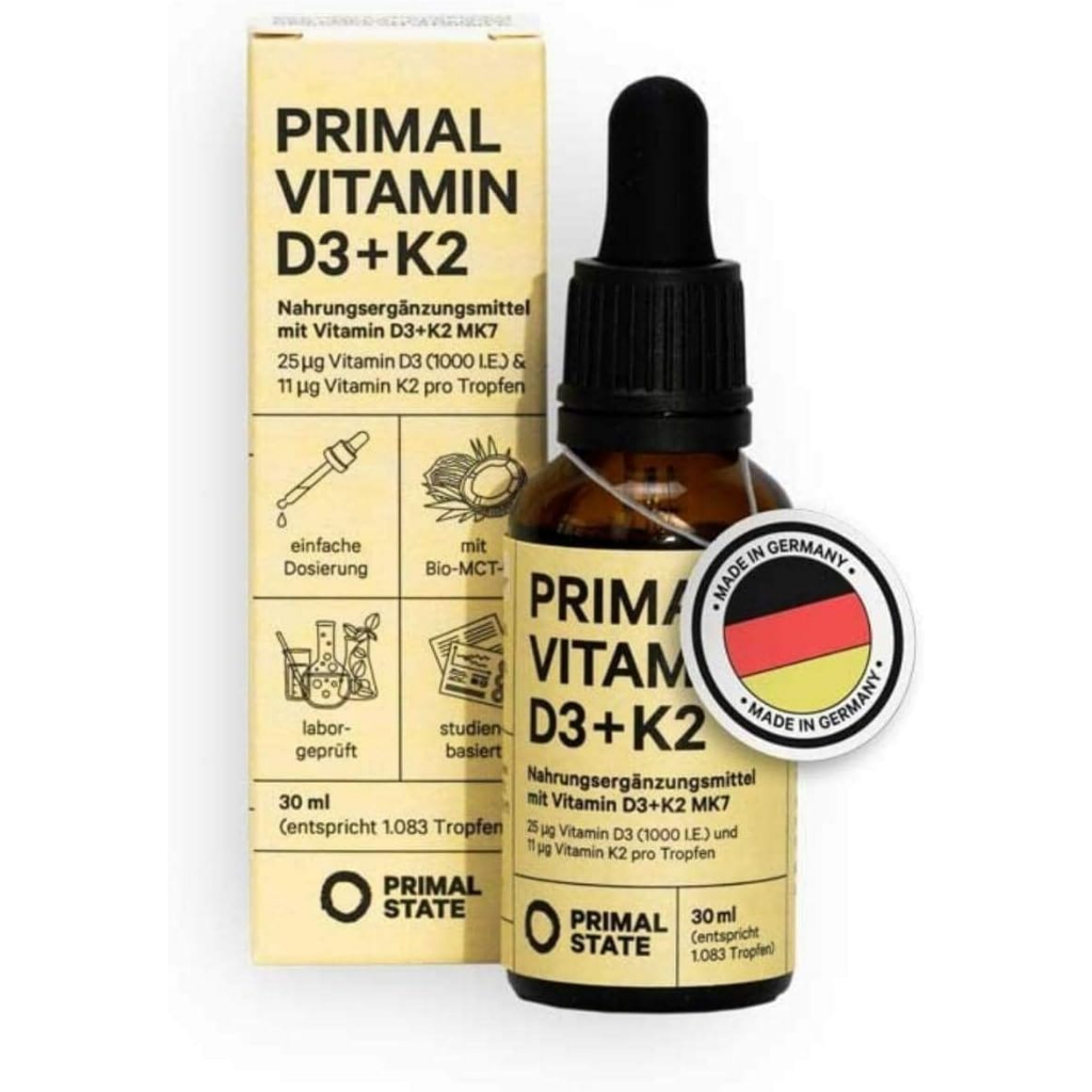 德國製 Primal Sun-PRIMAL 維生素D3+K2滴劑-維他命D3 30ml | 蝦皮購物