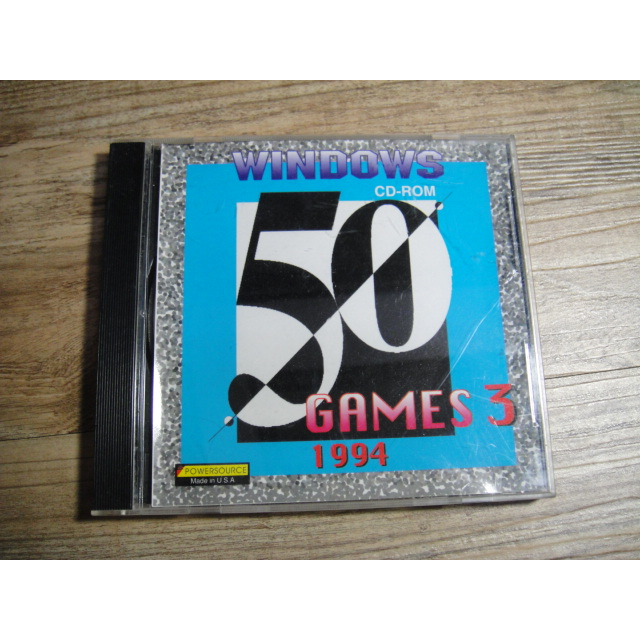 電腦遊戲光碟 PC GAME 50 WINDOWS GAMES 3 1994無說明書 | 蝦皮購物