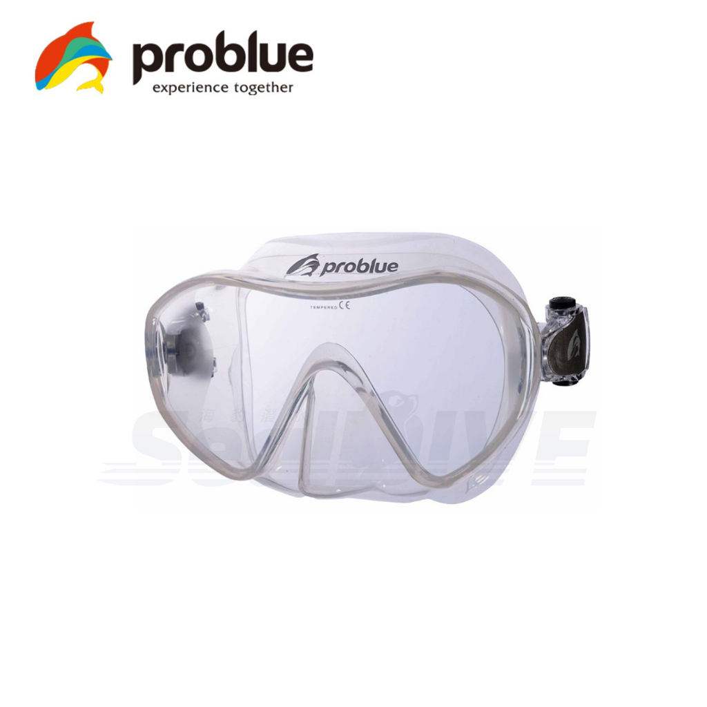 PROBLUE MS-A148 全透明無框面鏡 低容積面鏡 面鏡 潛水面鏡 自由潛水面鏡 | 蝦皮購物