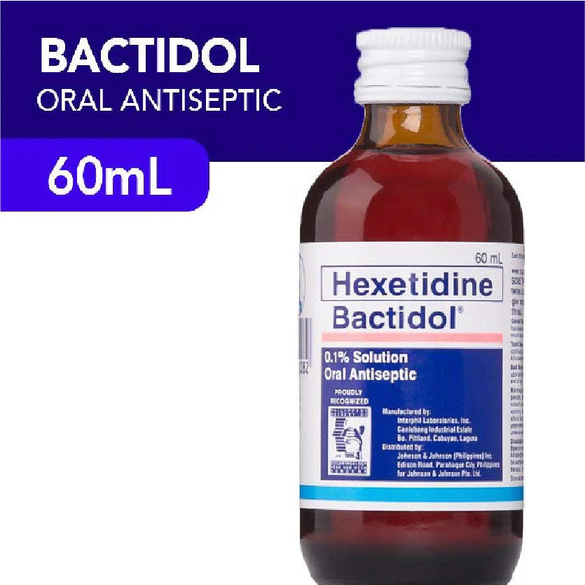 菲律賓 bactidol 漱口水 mouth wash hexetidine 60ml （玻璃瓶裝） | 蝦皮購物