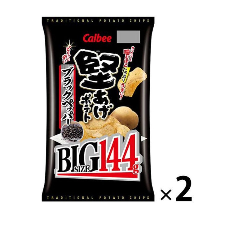 卡樂比Calbee 堅脆系列 黑胡椒洋芋片 144g 2入裝 6131387 | 蝦皮購物