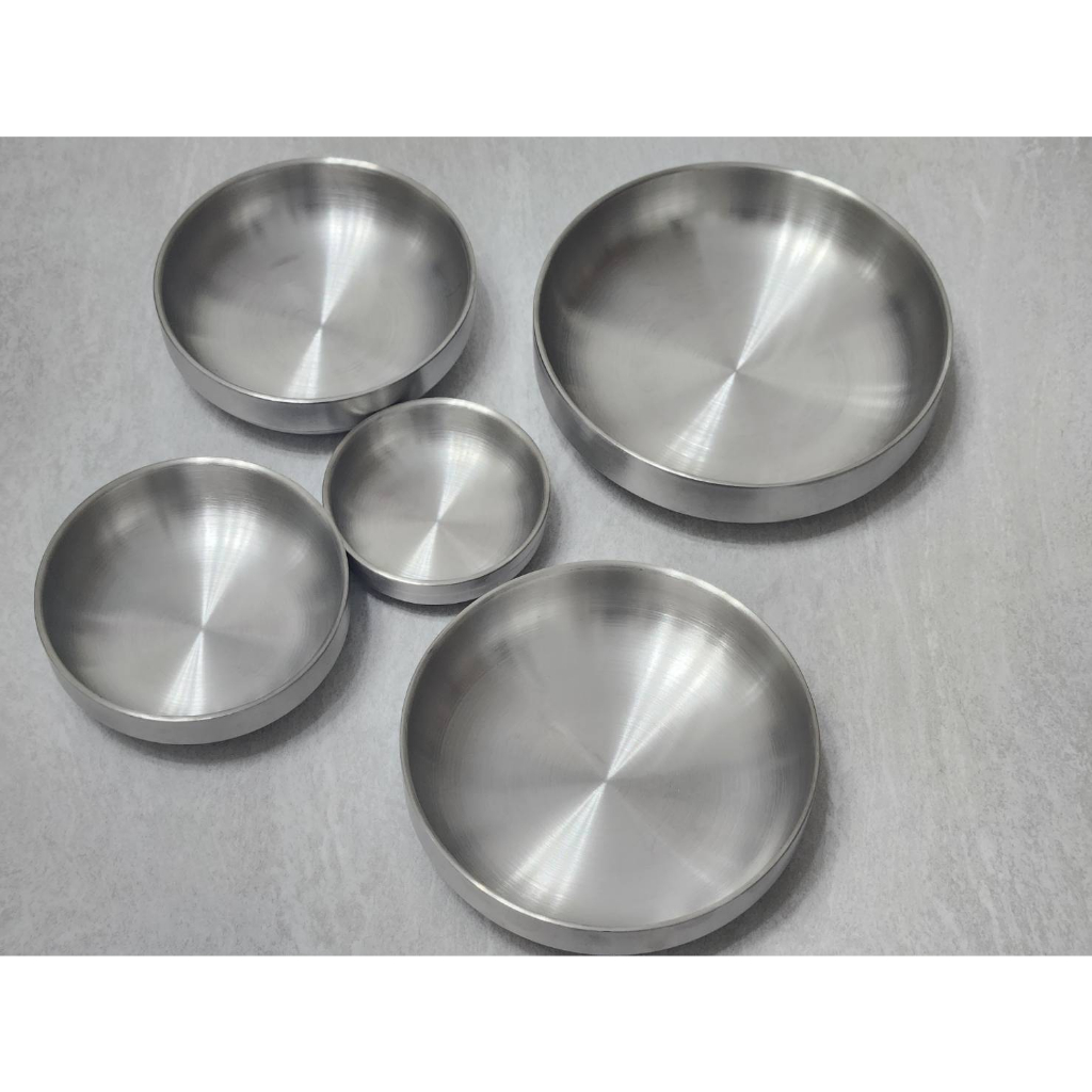 A-OK 韓式雙層碟 #304不銹鋼小菜碟 深菜盤 點心盤 調味盤 不銹鋼圓盤隔熱盤 露營野營餐盤 AOK 美味盤 | 蝦皮購物