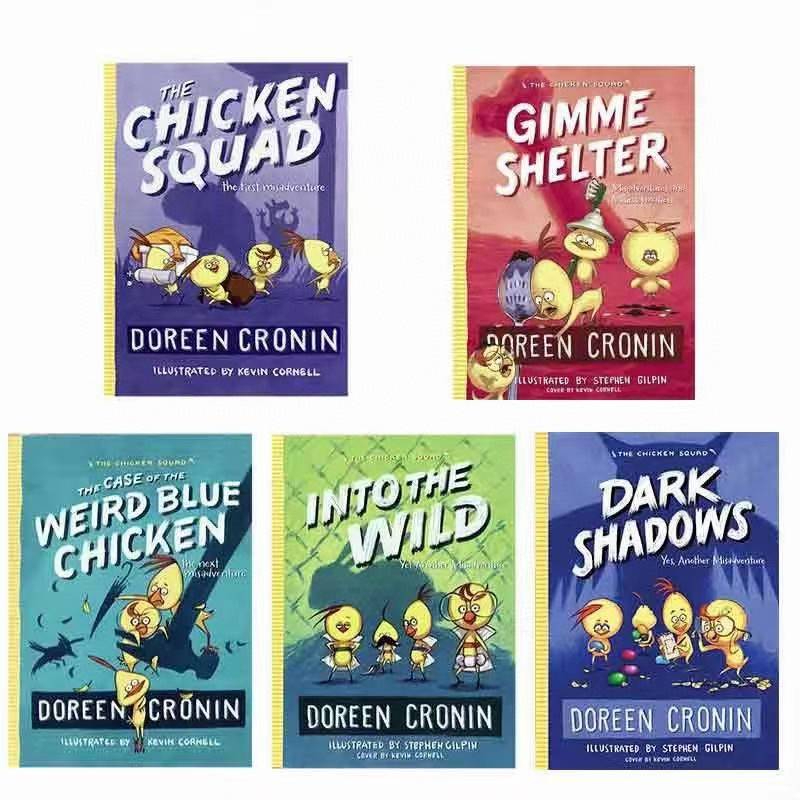 送原版音檔，送動畫 The Chicken Squad 1-5冊 英文原版 小雞特攻隊5冊 偵探推理小說章節書 | 蝦皮購物