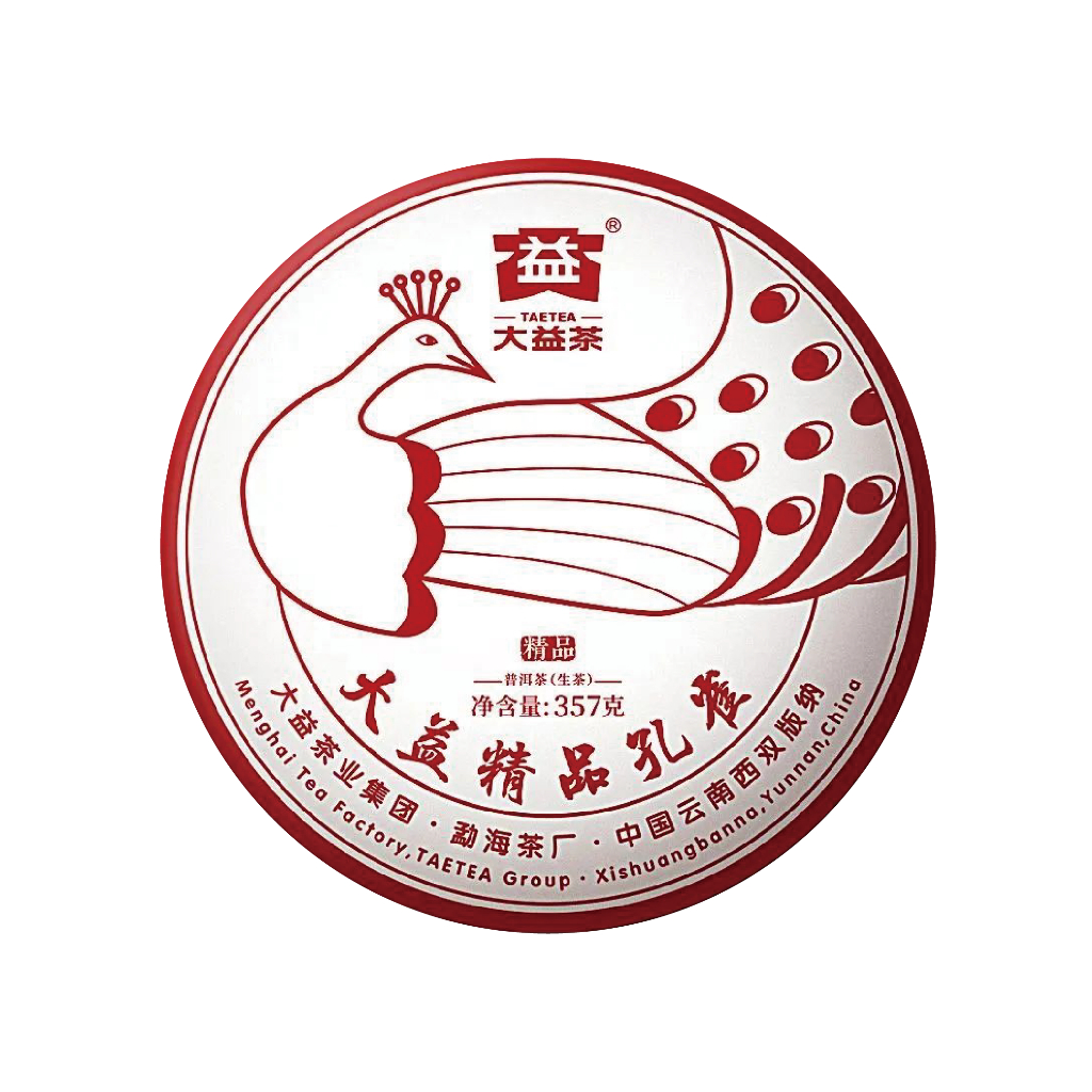大益普洱生茶 357g/精品孔雀 2201「茶有大益」 | 蝦皮購物