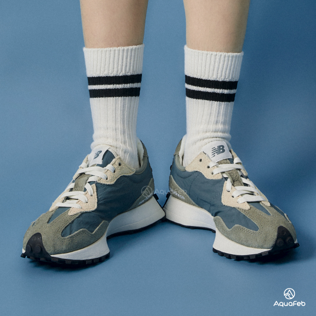 New Balance 327 男女 藍綠 灰 D楦 麂皮 復古 百搭 情侶鞋 休閒鞋 MS327CR | 蝦皮購物