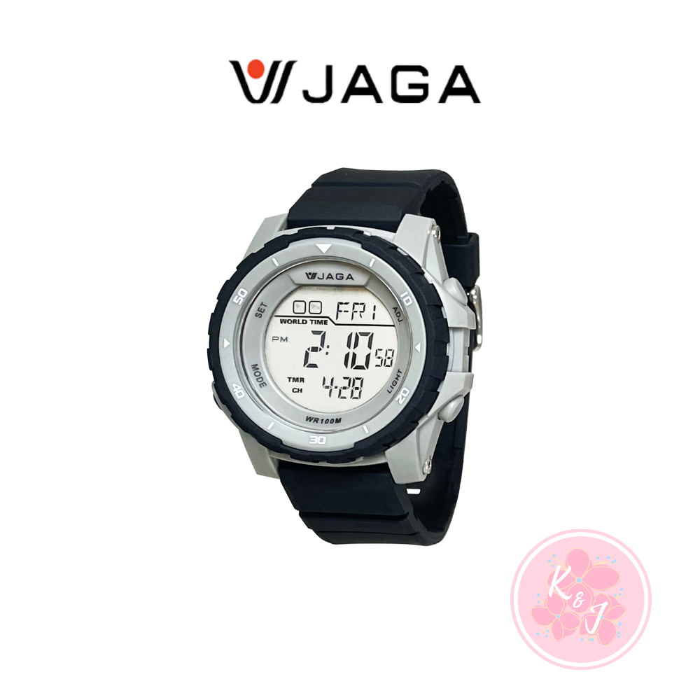 【JAGA捷卡】K&J SHOP 冷光電子錶 Digital Watch 台灣廠商 學生 當兵 防水 潛水 M1224 | 蝦皮購物