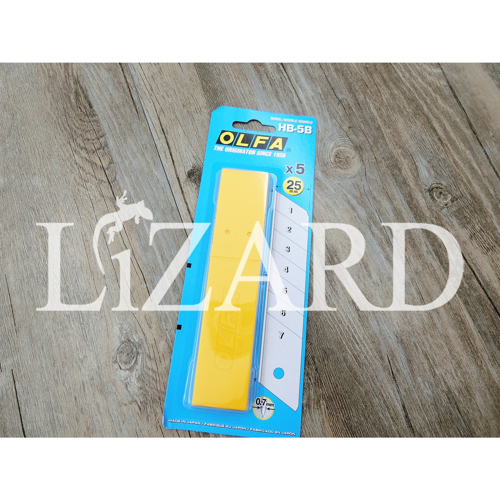 OLFA 特大型 美工刀 刀片 白刃 HB-5B 一卡5片 | 蝦皮購物