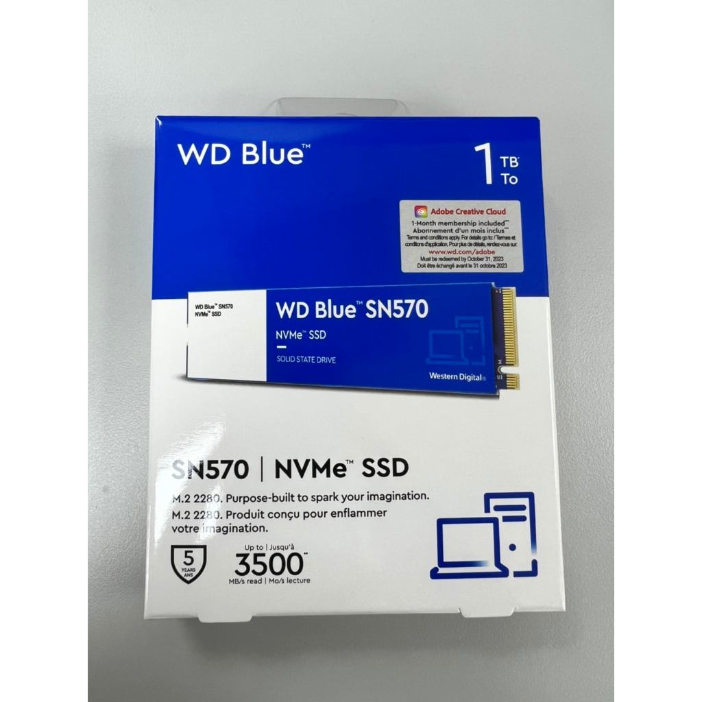 【全新現貨】WD 威騰 SN570 PCIE M.2 SSD 1TB | 蝦皮購物
