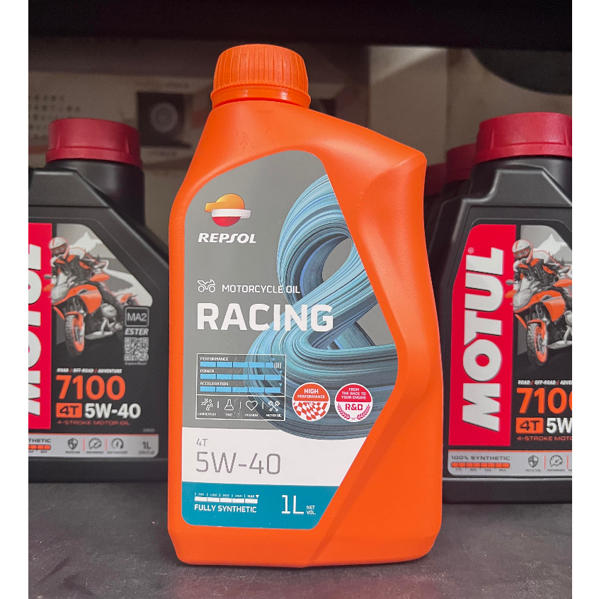 換好 完工320元 【阿齊】REPSOL RACING 4T 5W40 MA2 全合成 機車機油 1L | 蝦皮購物