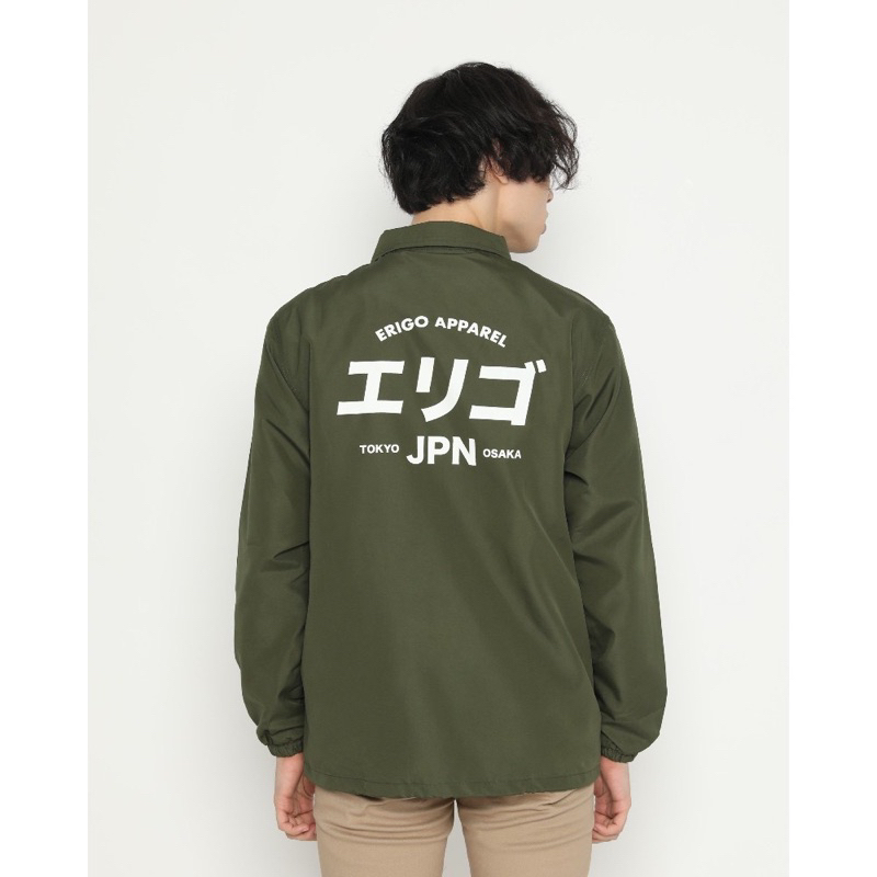 100%ORIGINAL ERIGO Erigo Coach Jacket Fujinkai Olive Unisex | 蝦皮購物