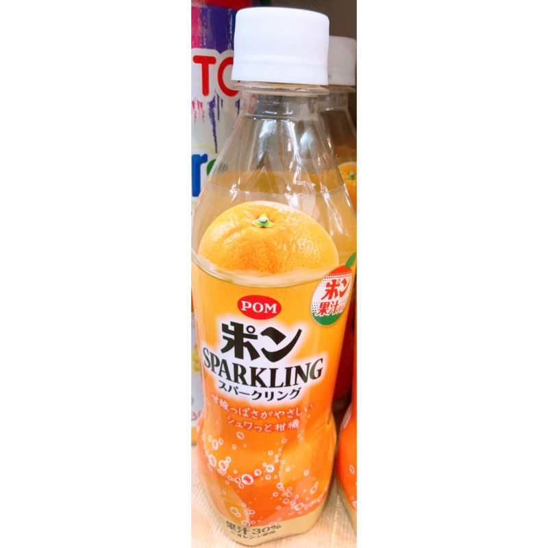 【亞菈小舖】日本零食 Pom 柑橘碳酸風味飲料 410ml【優】 | 蝦皮購物