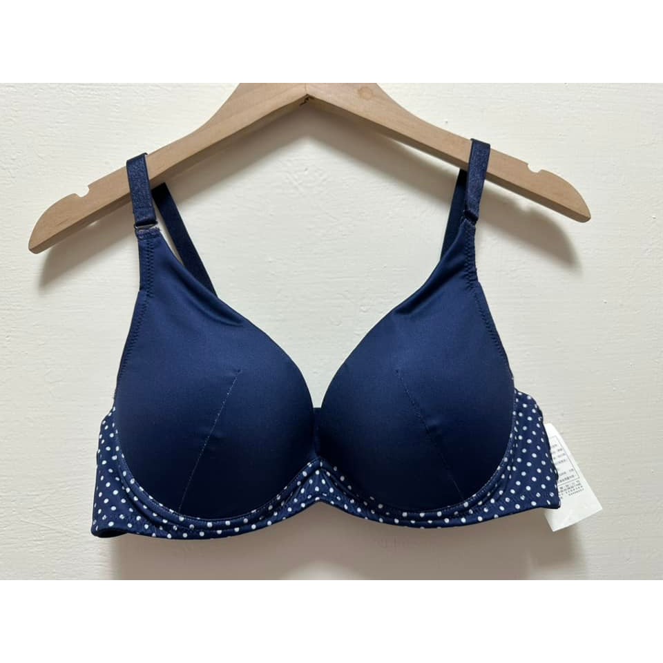 華歌爾 內衣 C75 下厚上薄 藍色 75C 素面 點點 | 蝦皮購物