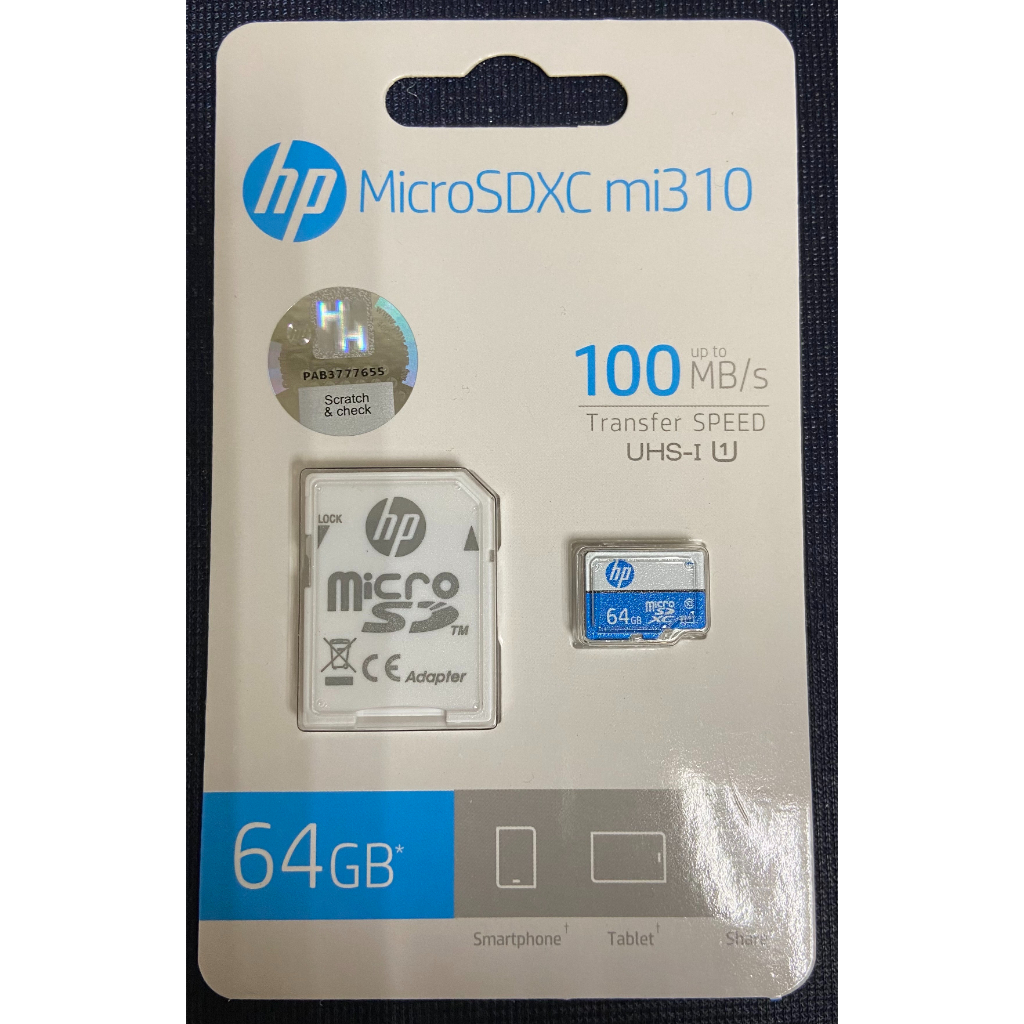 新莊 內湖 含稅價120元 【HP 惠普】U1 C10 MicroSDHC 64GB記憶卡 | 蝦皮購物