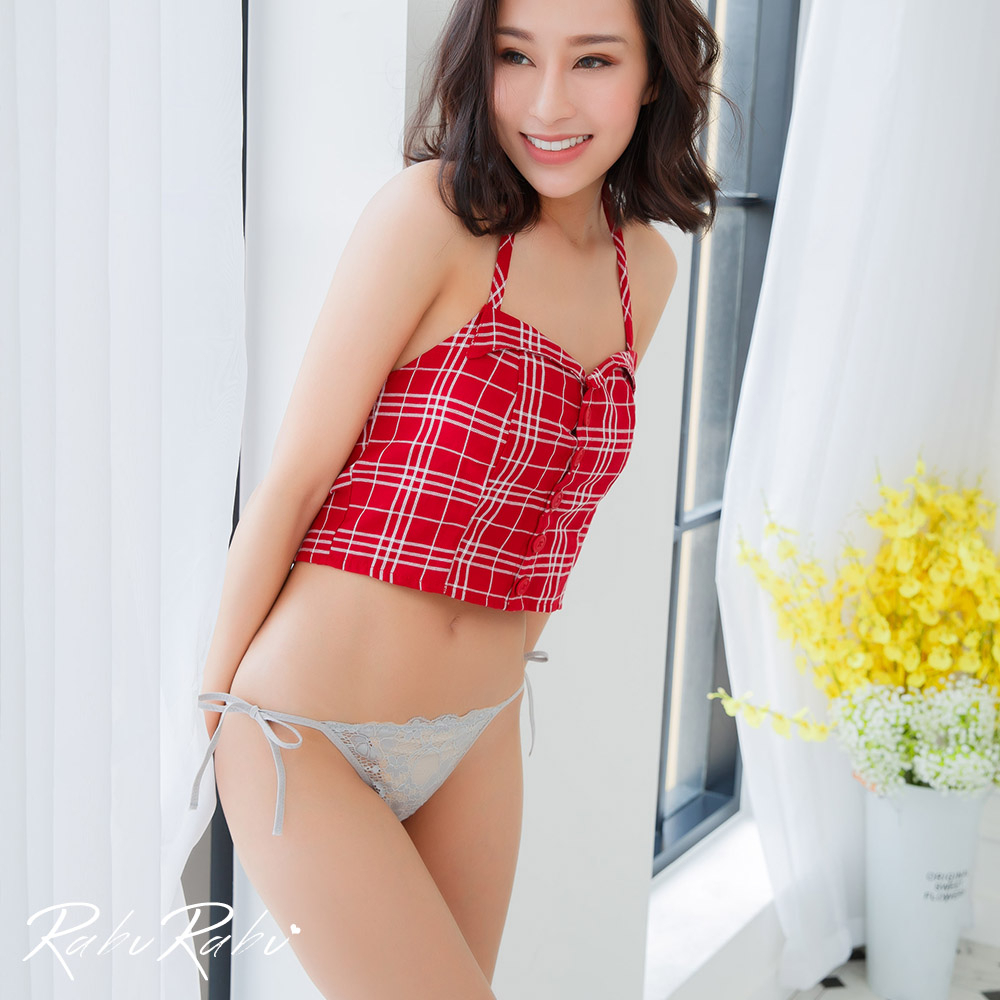 【Rabu Rabu】仙氣飄飄 性感綁帶蕾絲內褲 P049 (灰) | 蝦皮購物