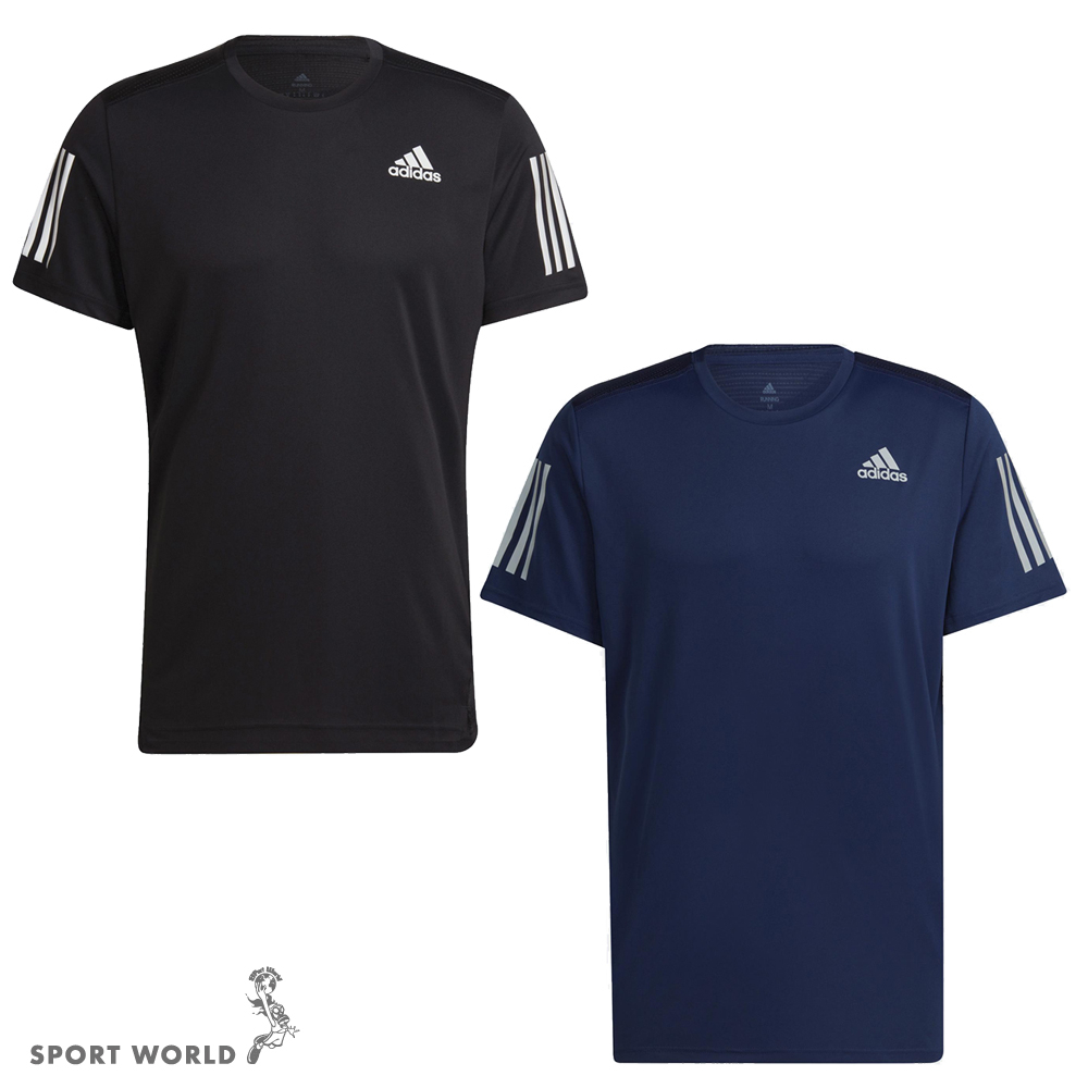 ADIDAS 男 短袖上衣 排汗 反光 黑/藍【運動世界】H58591/HM8445 | 蝦皮購物
