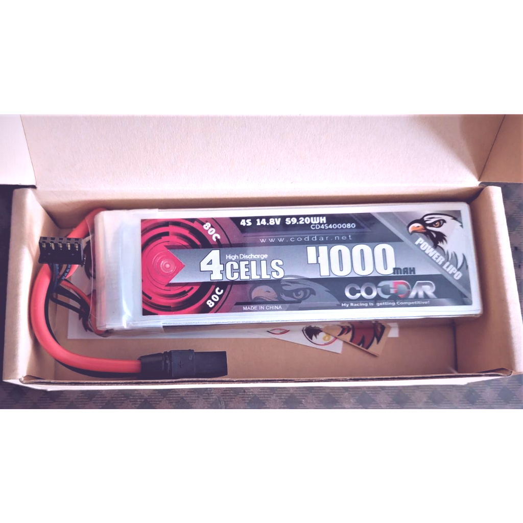《TS同心模型》最新 CODDAR A級電池 4S 14.8V/4000ma/80c (XT-90)頭，贈分壓保護套 | 蝦皮購物