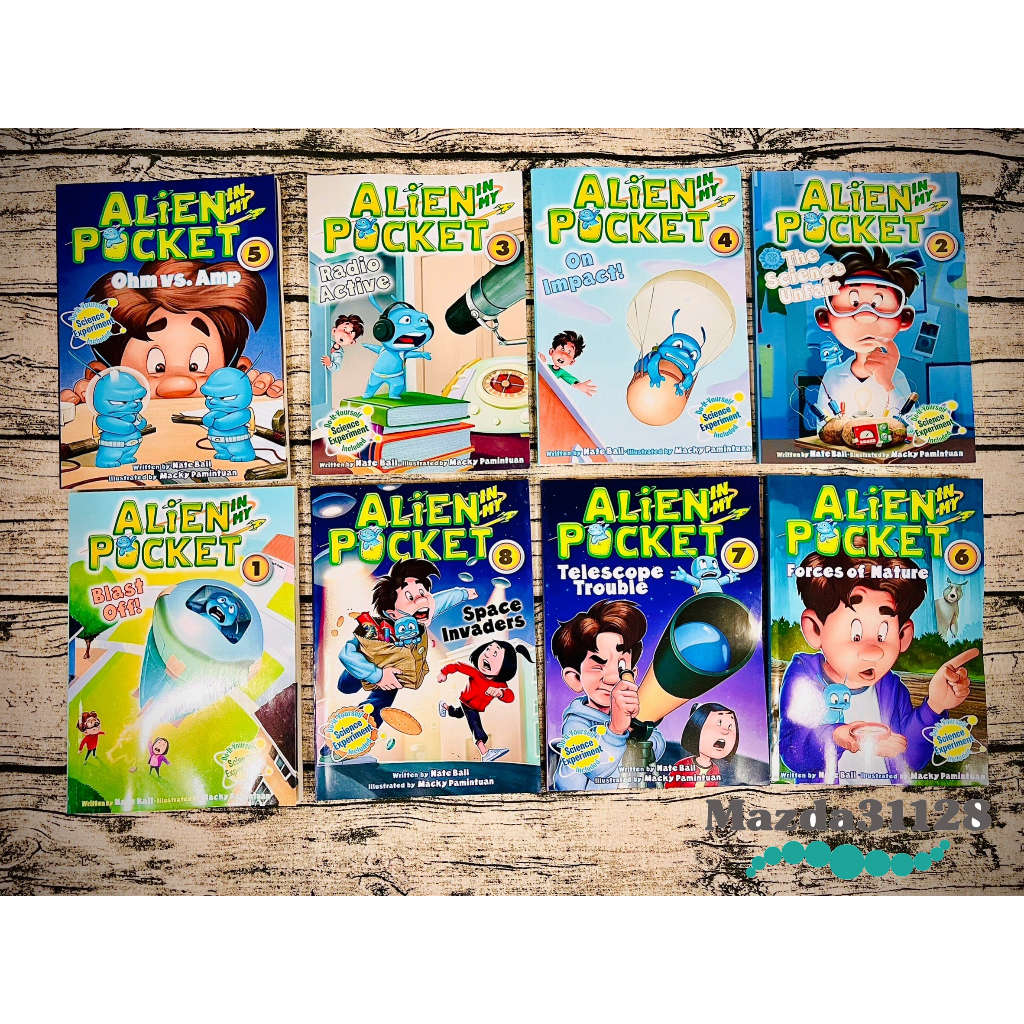 【大字版預購附其中4冊原聲mp3】Alien in My Pocket 8冊 口袋里的外星人 初級橋樑章節兒童小說 | 蝦皮購物