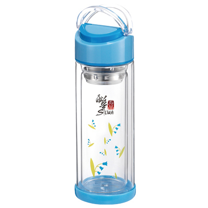 SILWA 西華 樂活瓶 蝶影藍 300ML 雙層耐熱玻璃 304不鏽鋼濾網 SGS檢驗認證 已投保產品責任險 | 蝦皮購物