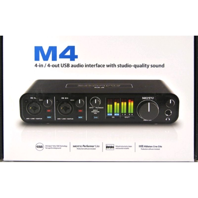 MOTU M4 4 X 4 I/O LED顯示24bit/192KHz USB-C晶片升級版錄音介面 | 蝦皮購物