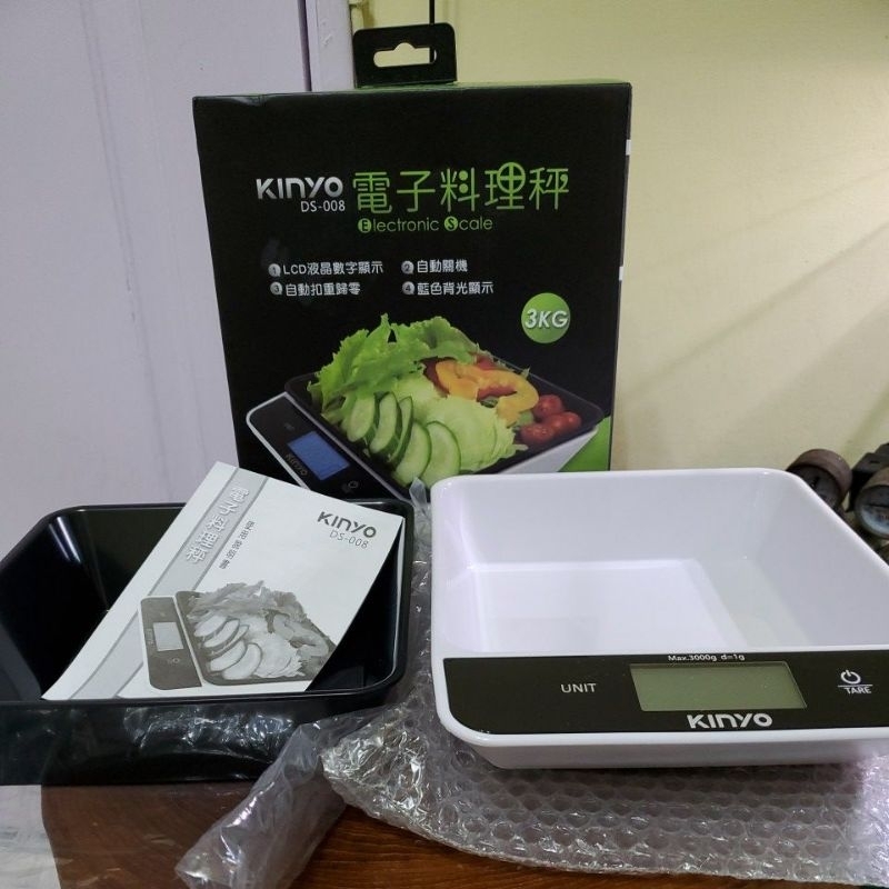 KINYO 電子料理秤 DS-008 3Kg 藍色背光顯示 自動歸零 /附料理秤碗/ 料理秤 計重秤 廚房料理秤 | 蝦皮購物