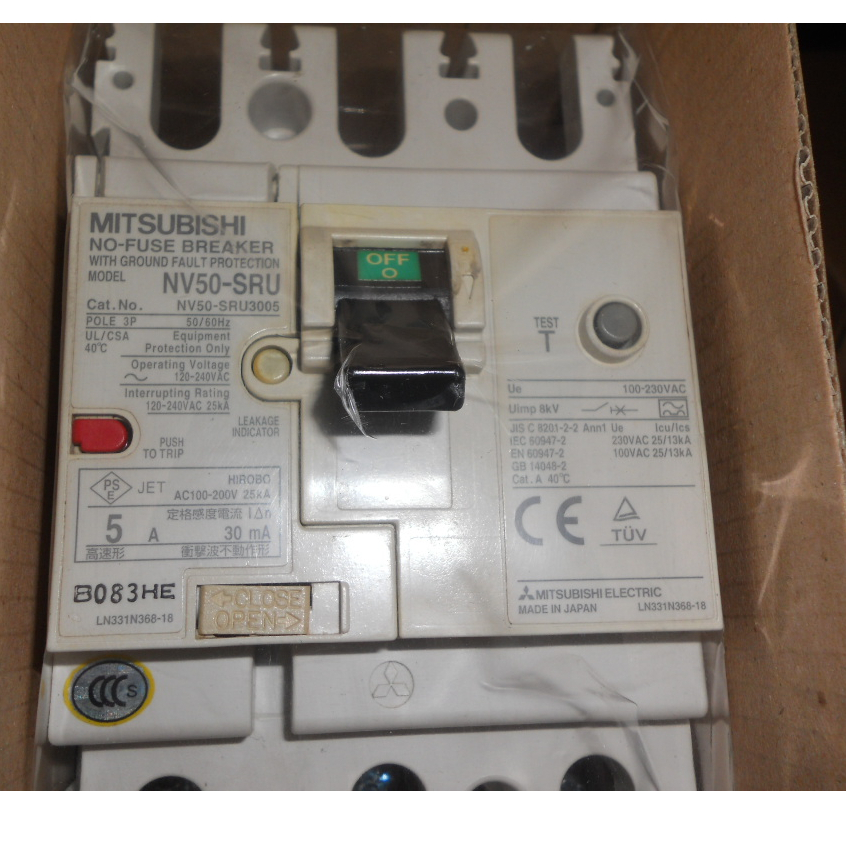 日本三菱漏電斷路器NV50-SRU NV100-SRU NV100-HRU 3P 5A-100A | 蝦皮購物