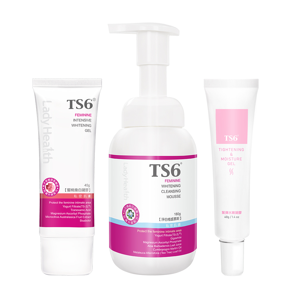 TS6 蜜桃淨白緊彈組(蜜桃煥白凝膠45g+淨白植感慕斯180g+緊彈水嫩凝膠40g) 私密清潔 私密美白 (品牌直營) | 蝦皮購物