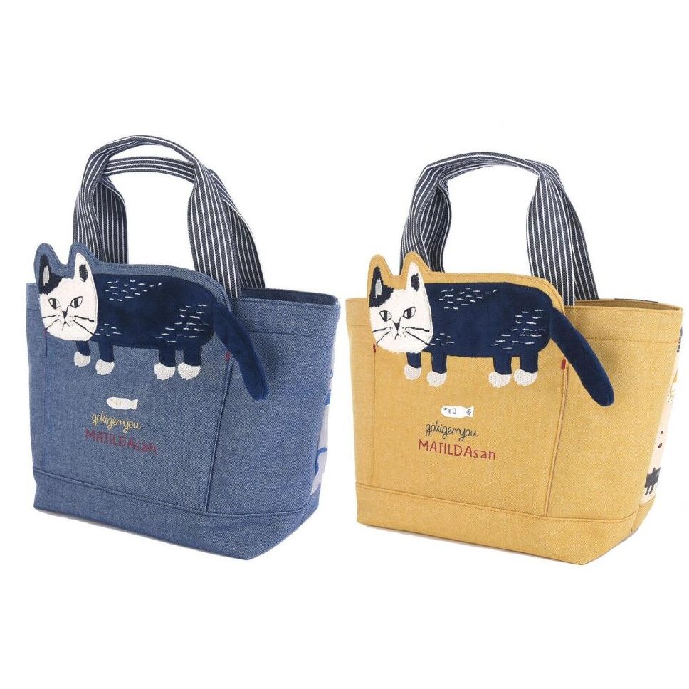 lienSHOP(台灣現貨)Kusuguru貓咪刺繡手提包／托特包 /手拎包 /通勤包 /逛街購物包 | 蝦皮購物