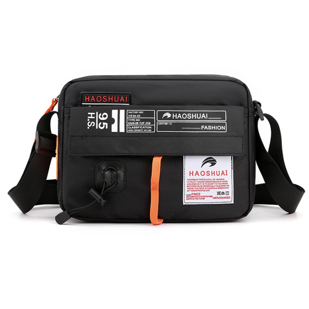 Haoshuai皓帥 運動休閒潮流防水尼龍單肩側背包 黑色 深藍色 | 蝦皮購物