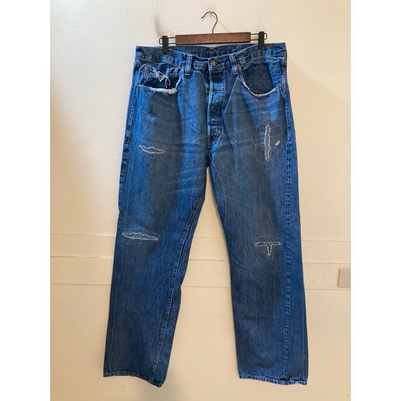 Levi’s Levis 大碼 LVC 1947 破壞 補丁 赤耳 大E 38 (47501 0123) | 蝦皮購物