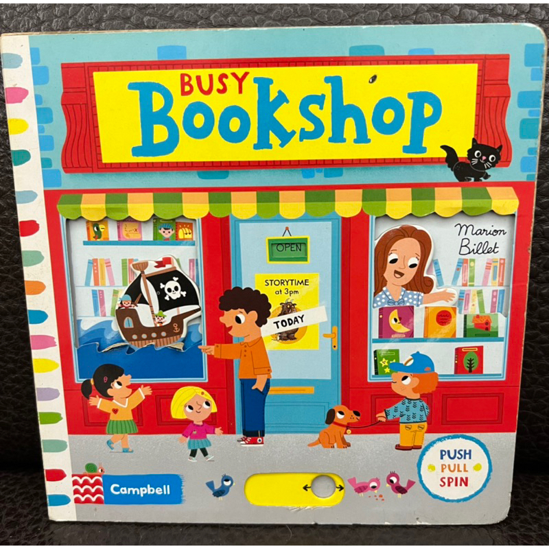 二手童書 Busy Bookshop 硬頁紙遊戲操作書 全英文 8成新 | 蝦皮購物