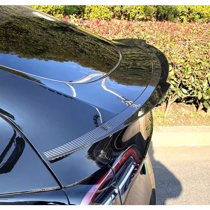 ~歐力斯~特斯拉 Tesla ModelY Model Y 尾翼 擾流板 壓尾翼 後擾流 鴨尾 黑色 碳纖維紋 | 蝦皮購物
