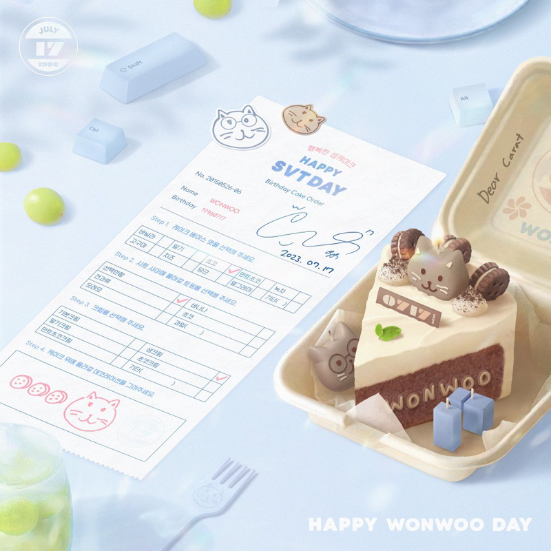 （超取付）代購 SEVENTEEN 官方 Happy WONWOO Day 周邊 Birthday ver.2 圓佑 | 蝦皮購物