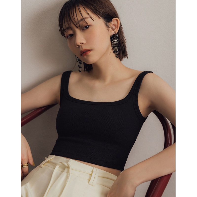 全新pazzo MIT 羅紋細肩BRA背心(URBAN RESEARCH聯名款)-黑S | 蝦皮購物