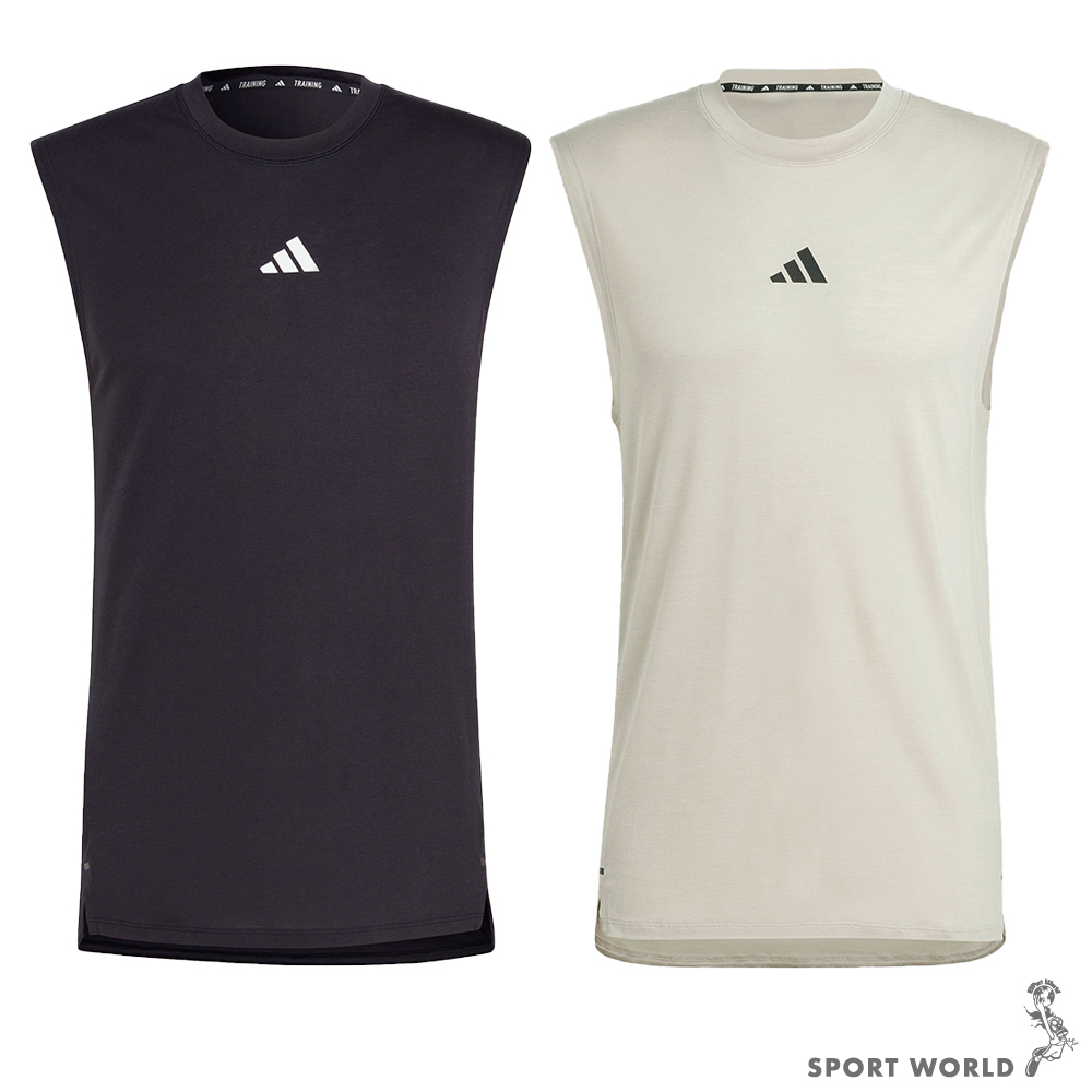 Adidas 男 背心 修身 排汗 黑/淺褐【運動世界】IQ1816/IQ1821 | 蝦皮購物