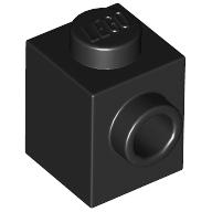 4558954 LEGO 樂高 87087 黑色 側接轉向磚 Brick Mod 1x1 w Stud | 蝦皮購物