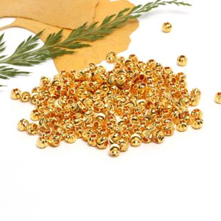 HC-318 【工廠直銷 100pcs/包】14k包金保色西瓜珠 批花南瓜珠 保色切面珠 隔珠 散珠手工串珠配件 批發 | 蝦皮購物