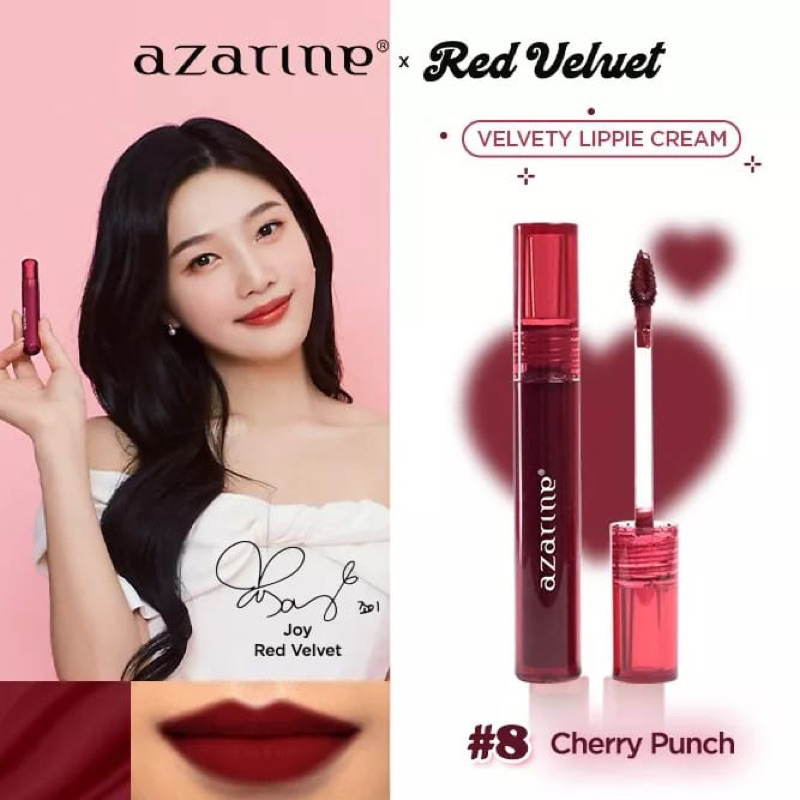 AZARINE Velvet Lippie Cream x Red Velvet ( READY ) | 蝦皮購物