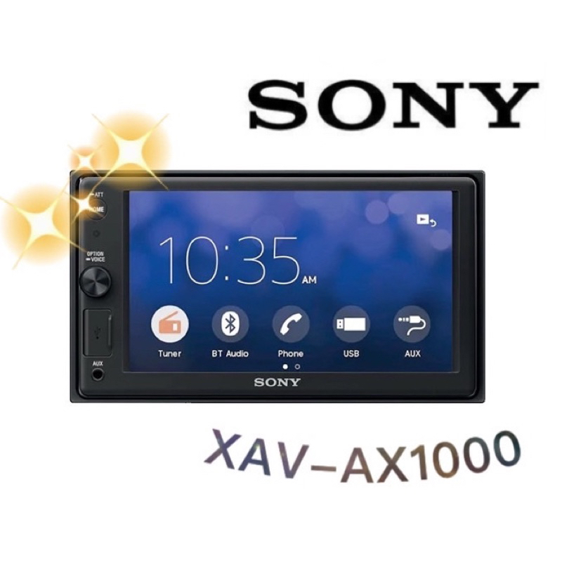 🔥原廠🔥【SONY-索尼】XAV-AX1000 汽車音響 觸控機 6.4吋 支援蘋果CarPlay/藍牙/USB 公司貨 | 蝦皮購物