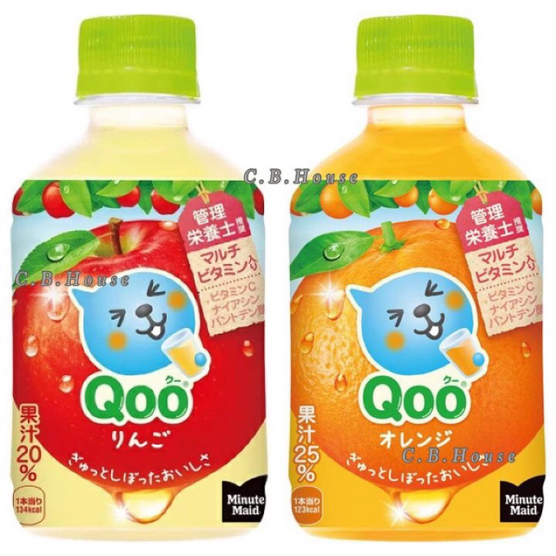 日本 可口可樂 Qoo 蘋果風味果汁 橘子風味果汁 | 蝦皮購物