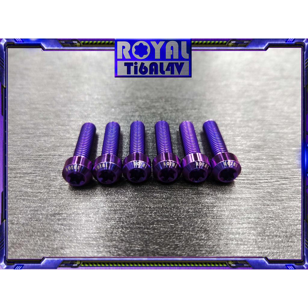 【瘋螺絲】ROYAL鈦合金螺絲★M5*20B P0.8 64正鈦螺絲★CNC鍛造內梅花.內星型螺絲★皇家紫 | 蝦皮購物