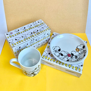 2012 日本misdo活動限定 絕版Snoopy 甜甜圈 盤子/杯子 史努比/史奴比 瓷盤/馬克杯 杯盤組 | 蝦皮購物