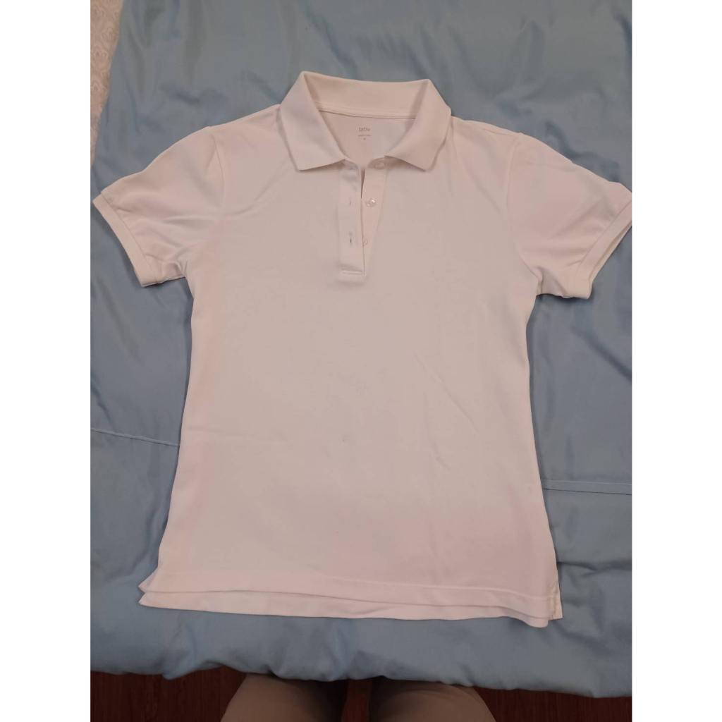 Lativ女 POLO衫 白色 M號 原價590元 | 蝦皮購物
