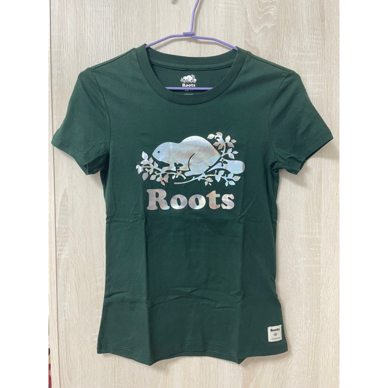 [全新]Roots 女裝-激光海狸LOGO短袖T恤 xs 台中中友百貨購入 | 蝦皮購物